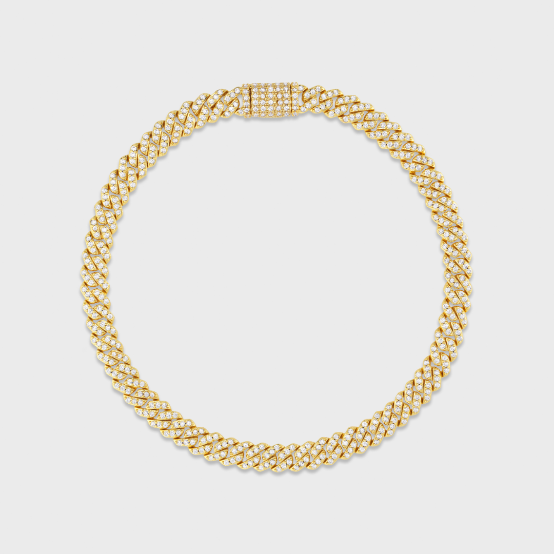 Iced Micro Prong Cuban Bracelet (Gold) - 6mm – Imperium