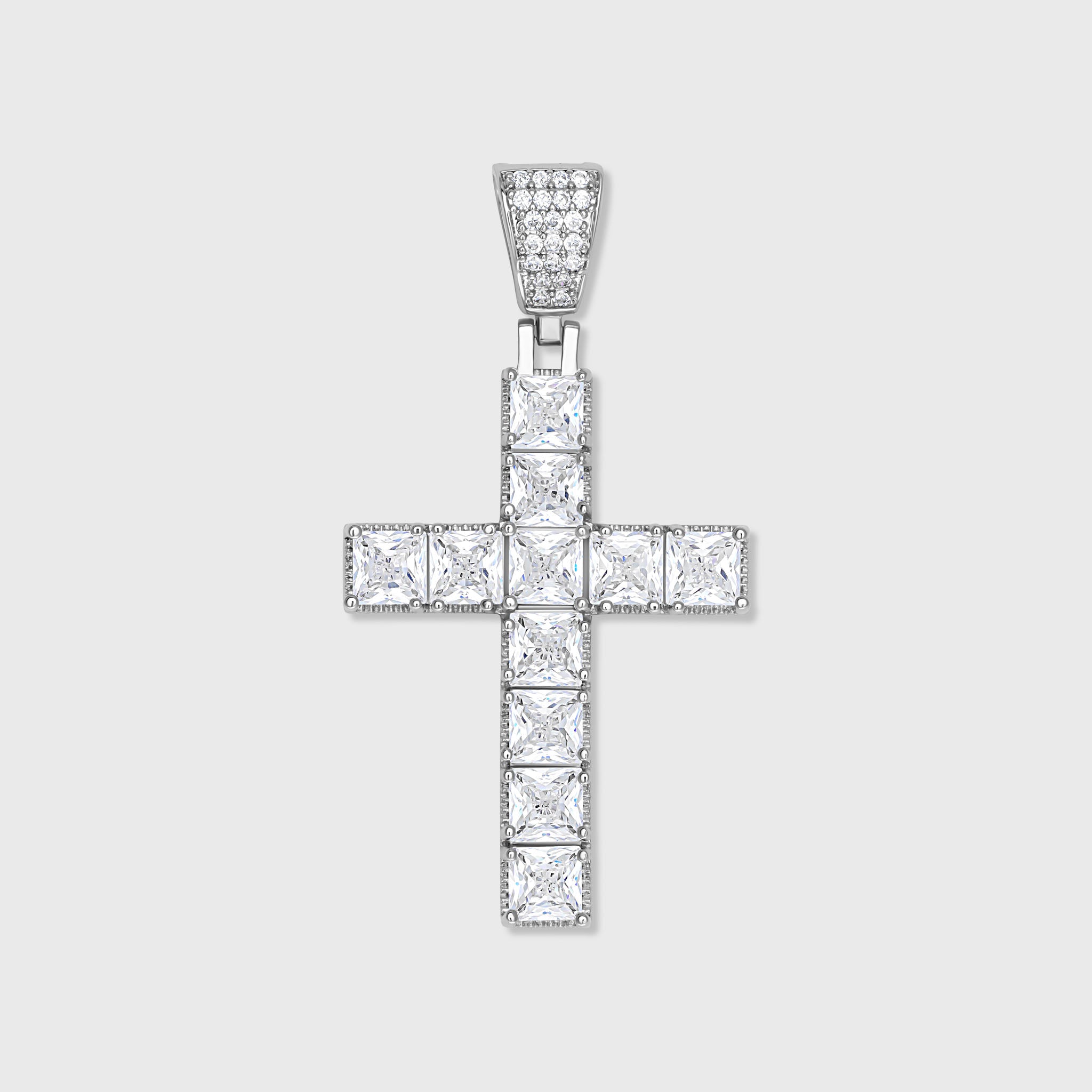Cross Pendant - Princess Diamond Cut (Silver) – Imperium