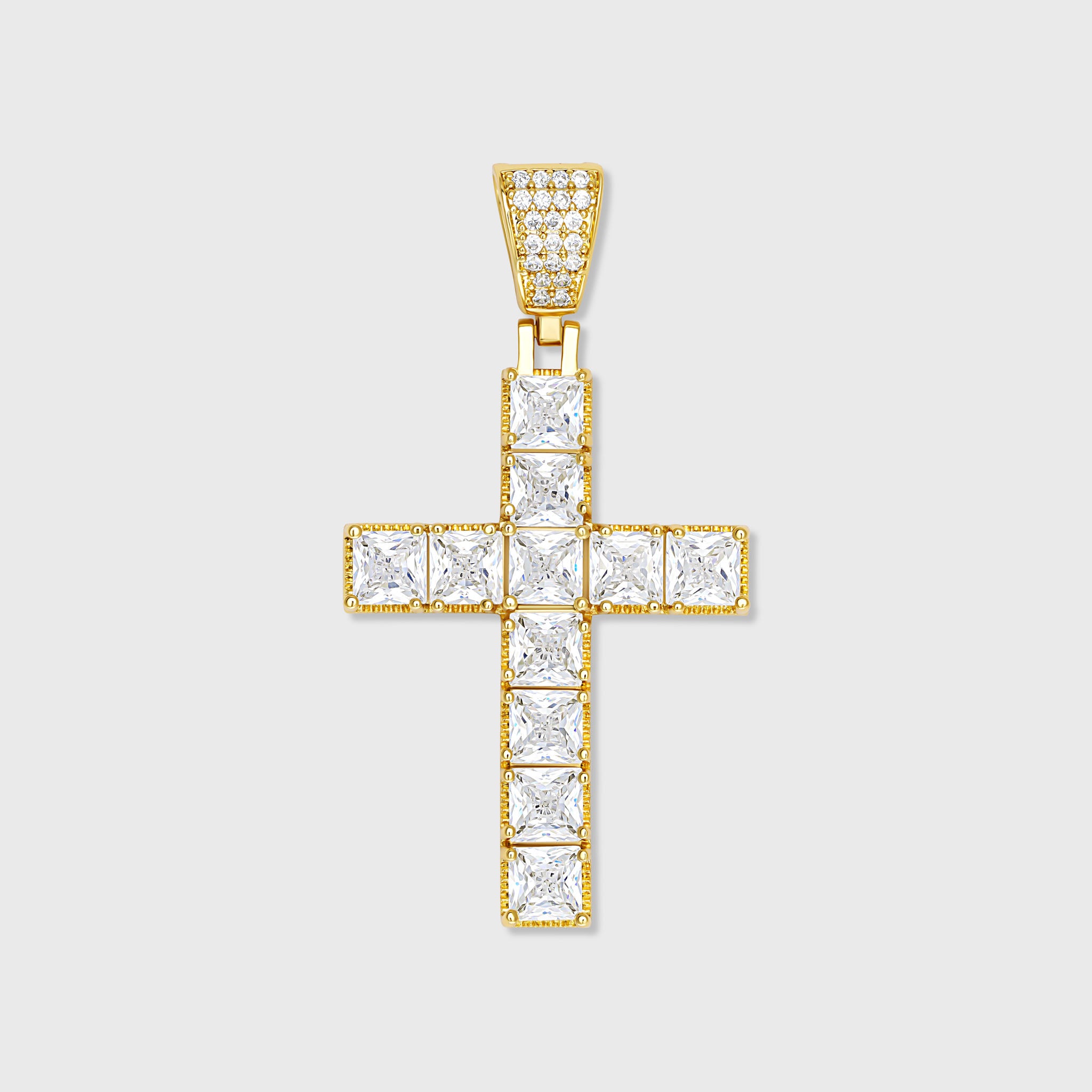 Cross Pendant - Princess Diamond Cut (Gold) – Imperium