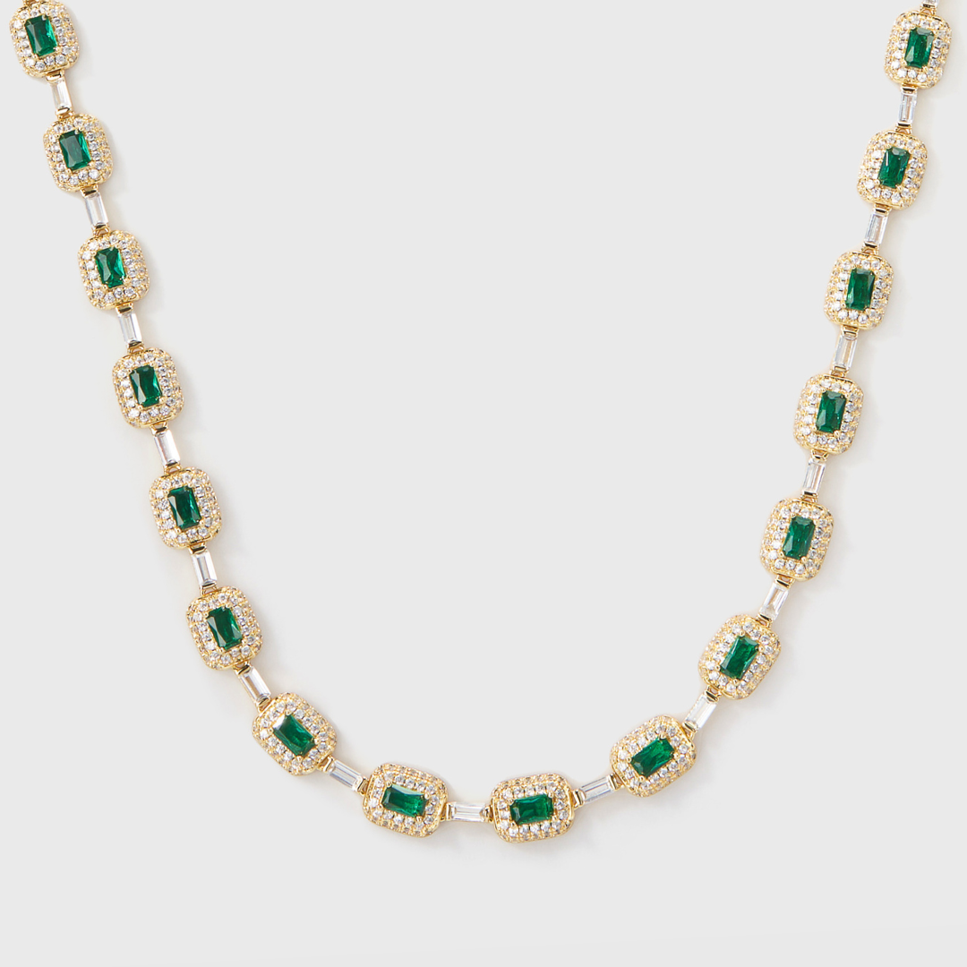 Green Gemstone Chain (Gold) - 7mm – Imperium