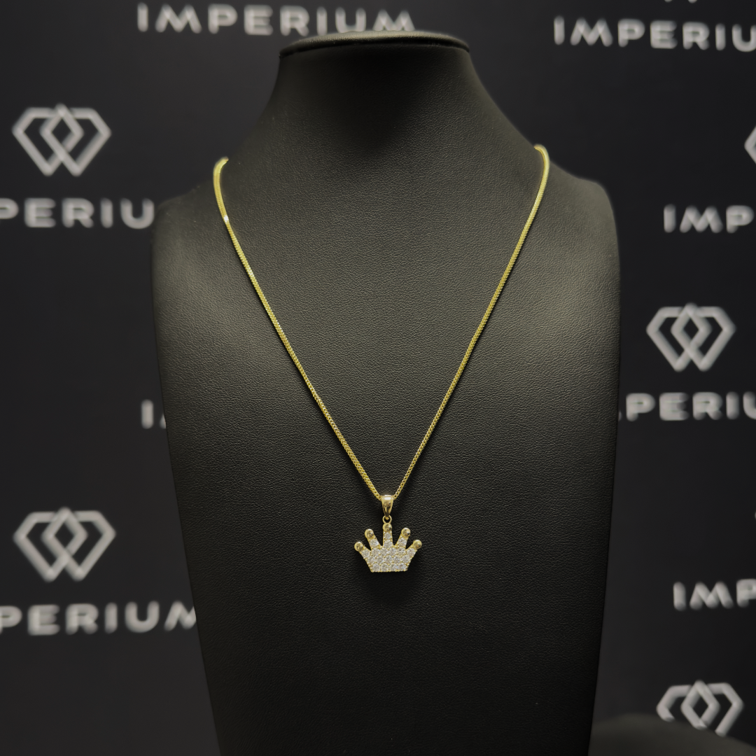 Solid Gold Crown Pendant – Imperium
