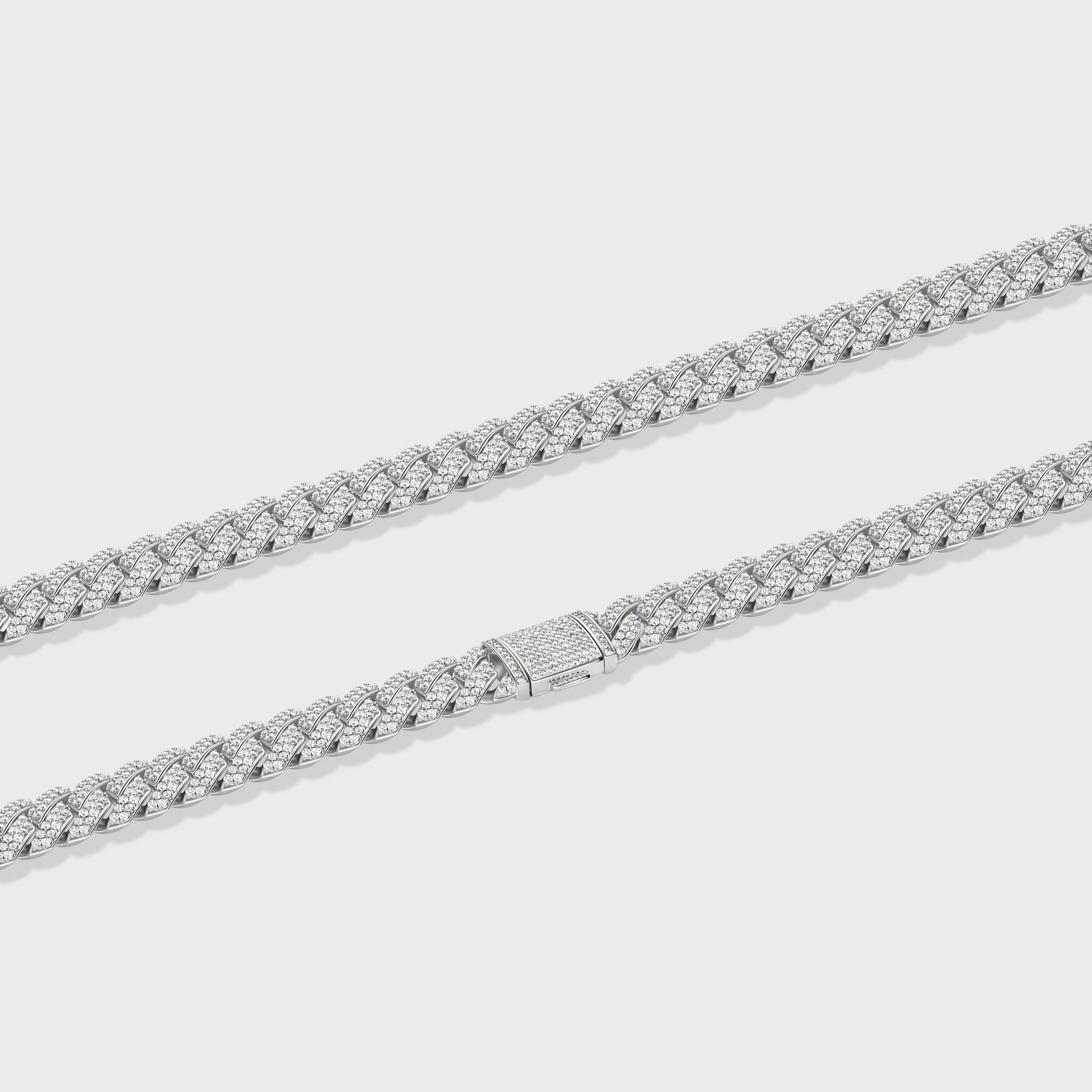 Iced Prong Cuban Chain (Silver) - 12mm – Imperium