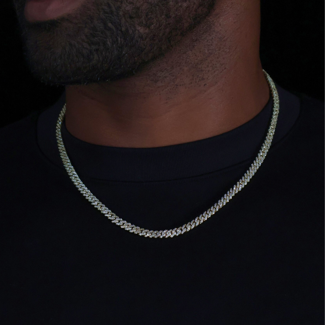 Iced Micro Prong Cuban Chain (Gold) - 6mm – Imperium