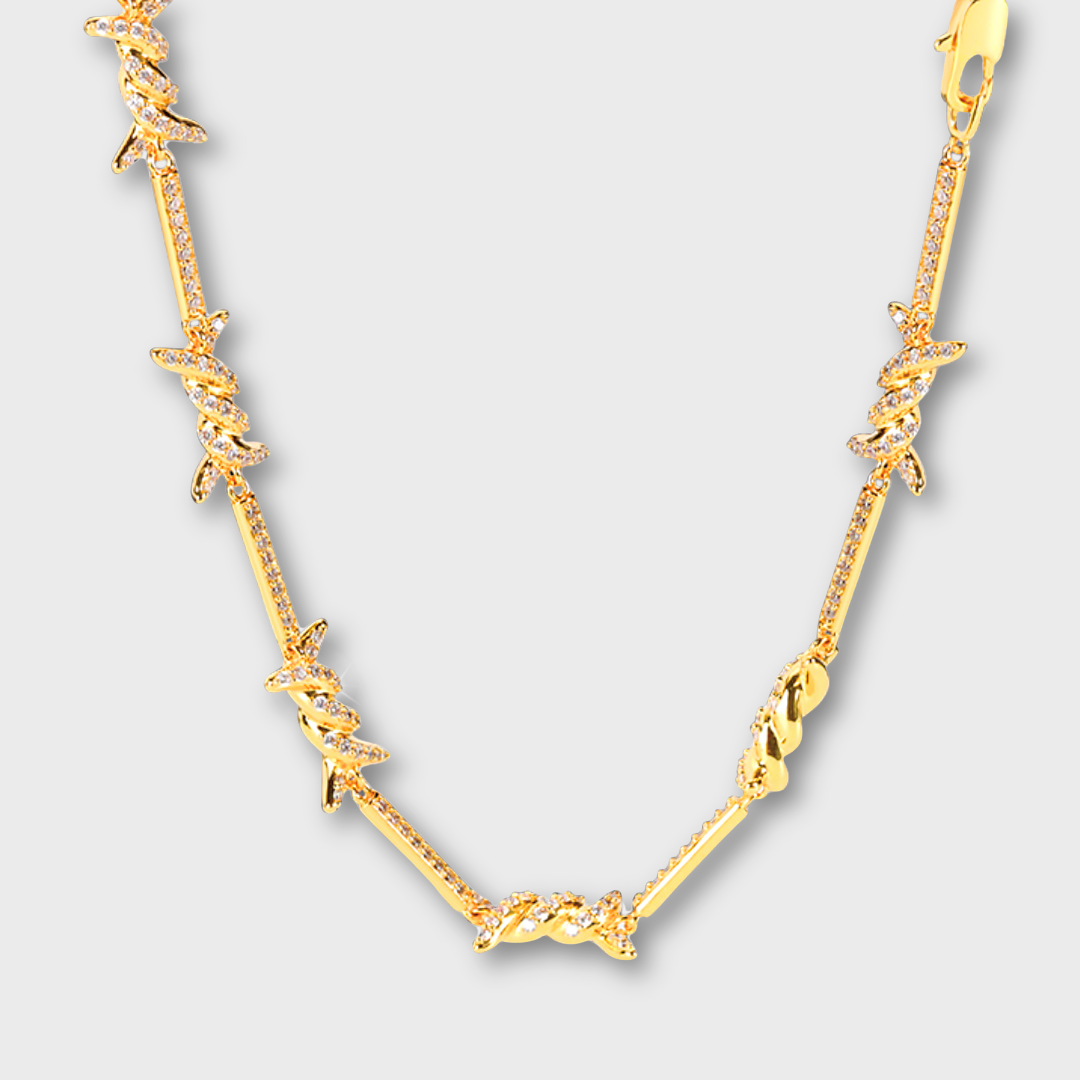 Iced Barbed Wire Chain (Gold) - 6mm – Imperium