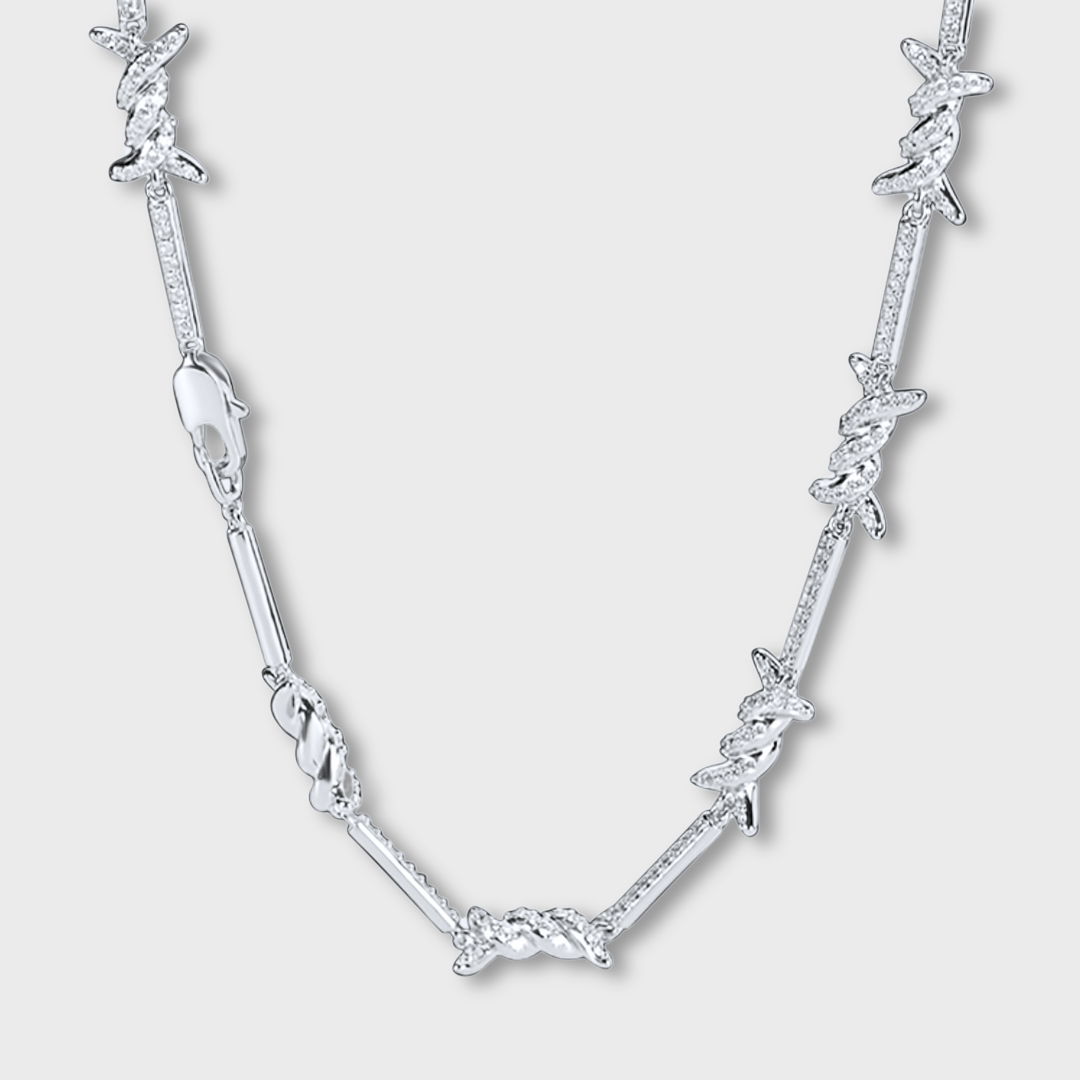 Iced Barbed Wire Chain (Silver) - 6mm – Imperium