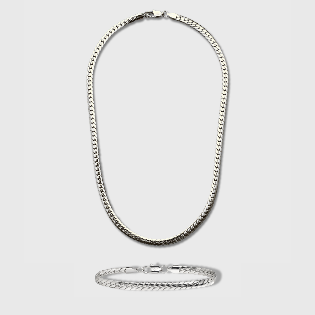 Miami Cuban Link Chain + Bracelet (Silver) - 5mm – Imperium