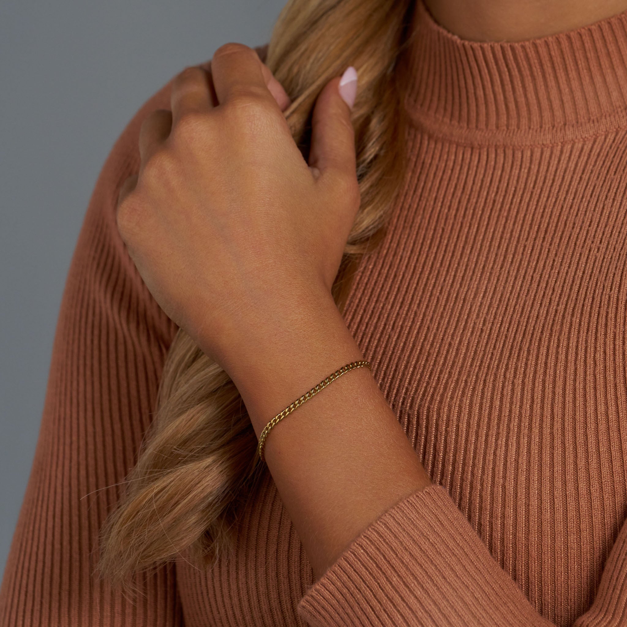 Women's Micro Cuban Bracelet (Gold) – Imperium